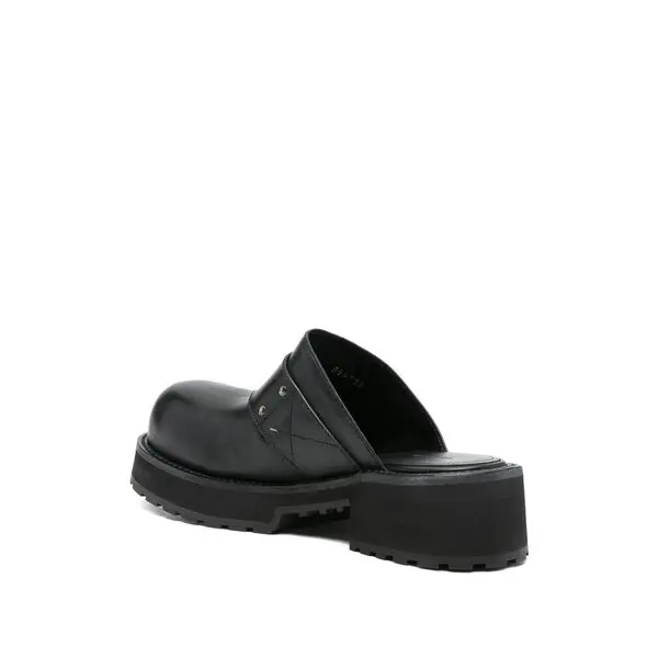 Balenciaga Leather Buckled Clogs