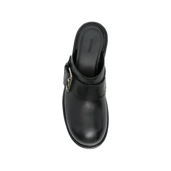 Balenciaga Leather Buckled Clogs