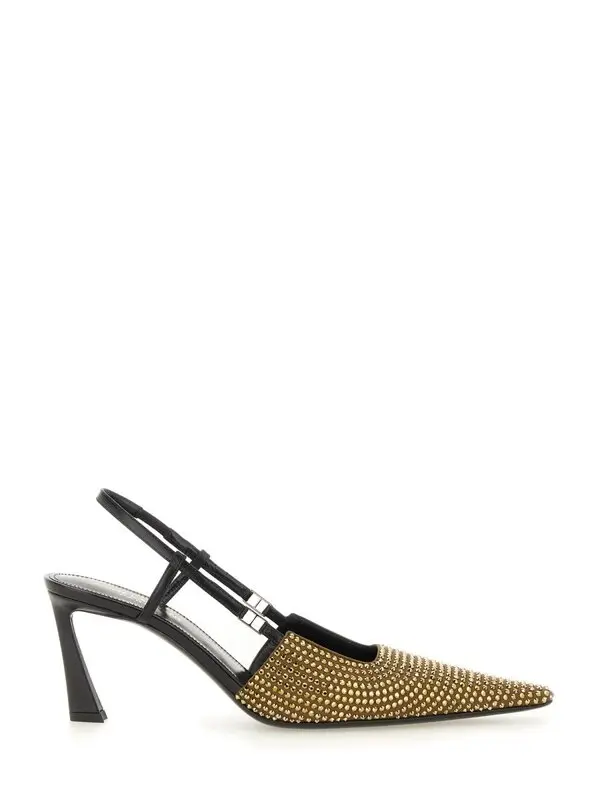 Saint Laurent Embellished Slingback Pumps - Black
