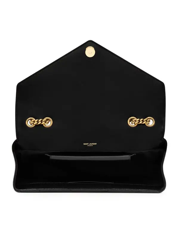 Saint Laurent Loulou Medium Quilted Lambskin Shoulder Bag - Black