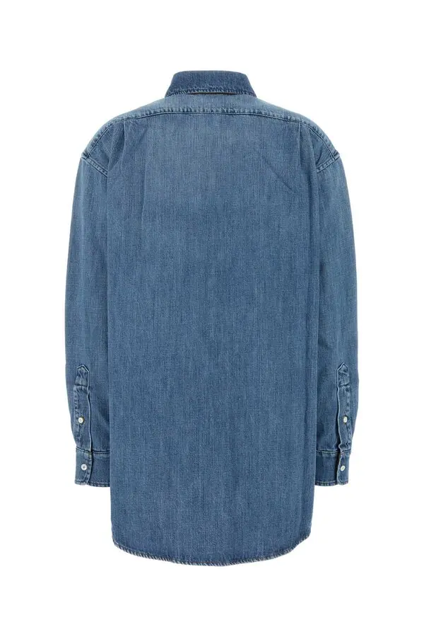 Miu Miu Oversized Denim Shirt - Blue