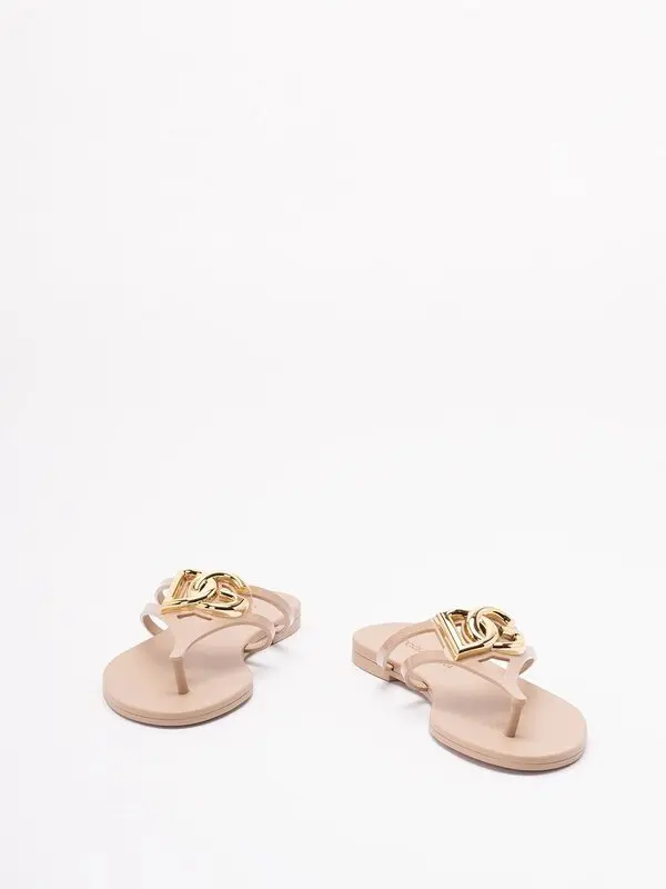 Dolce & Gabbana Rubber Flip Flops With Dg Logo Detail