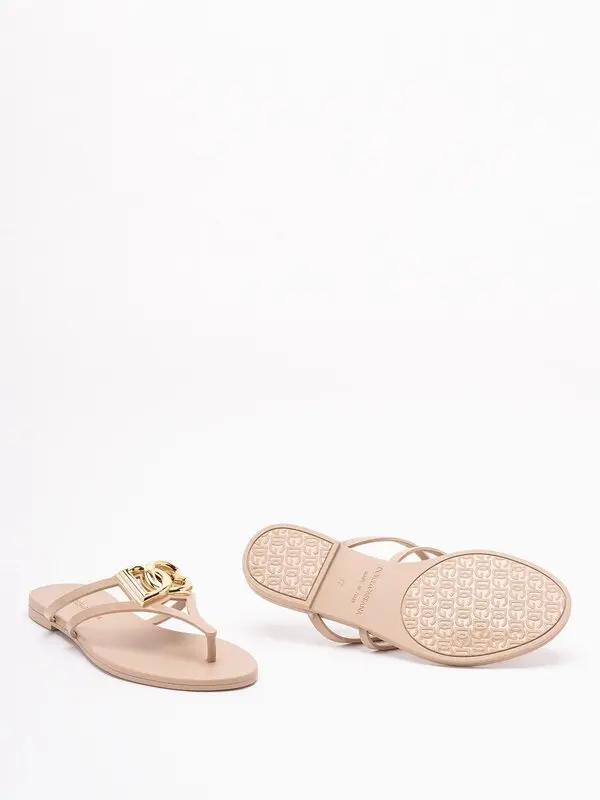 Dolce & Gabbana Rubber Flip Flops With Dg Logo Detail