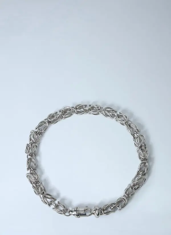 TOTEME Byzantine Link Statement Collar Necklace - Silver