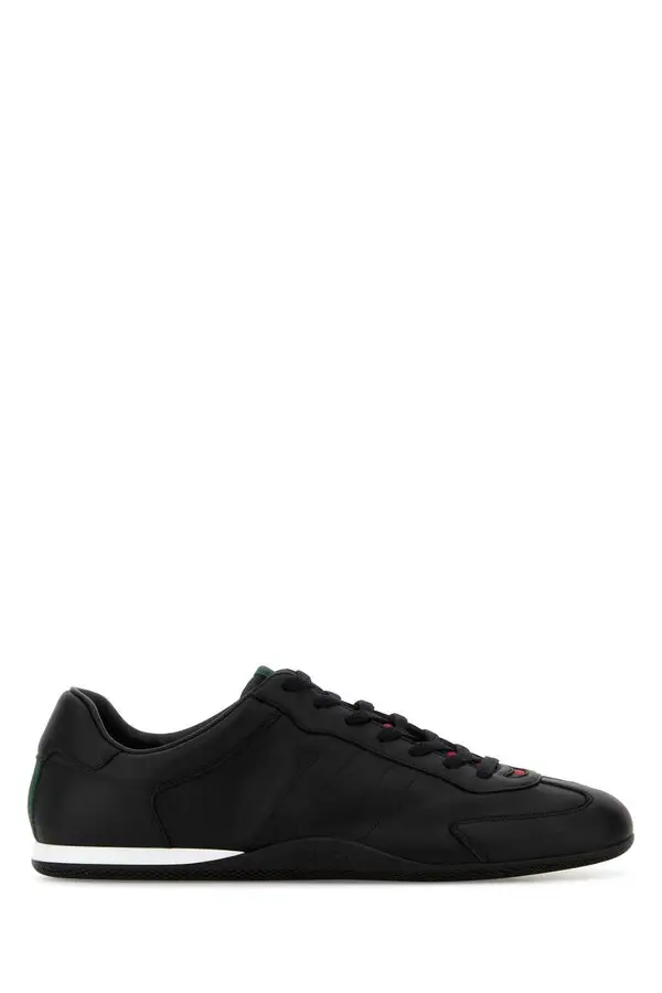 Gucci Calf Skin Leather Sneakers - Black