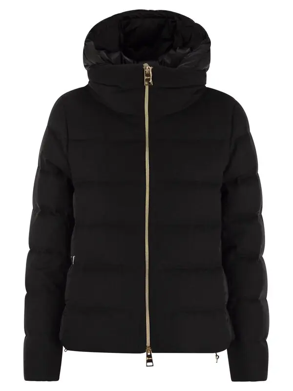 Herno Silk And Cashmere Down Jacket - Black