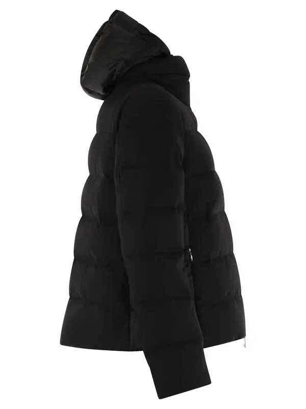 Herno Silk And Cashmere Down Jacket - Black