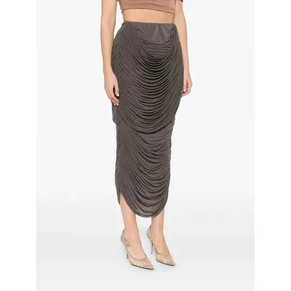Magda Butrym Asymmetrical & Draped Skirts - Brown