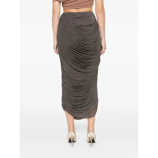 Magda Butrym Asymmetrical & Draped Skirts - Brown