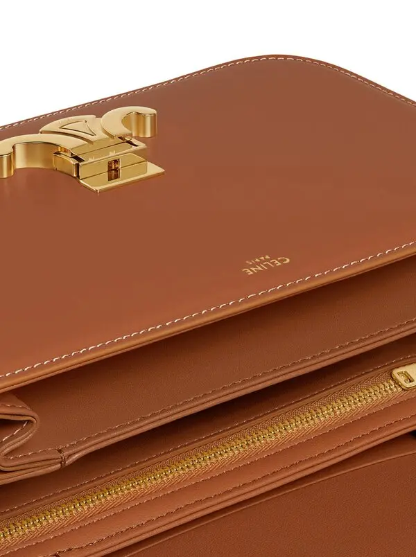 Celine Triomphe Classique Bag In Natural Calf Leather - Tan