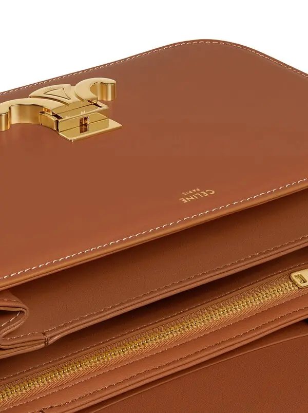 Celine Triomphe Classique Bag In Natural Calf Leather - Tan