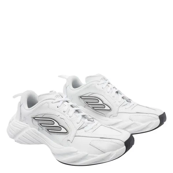 Balenciaga Monday Lace-up Leather Sneakers - White