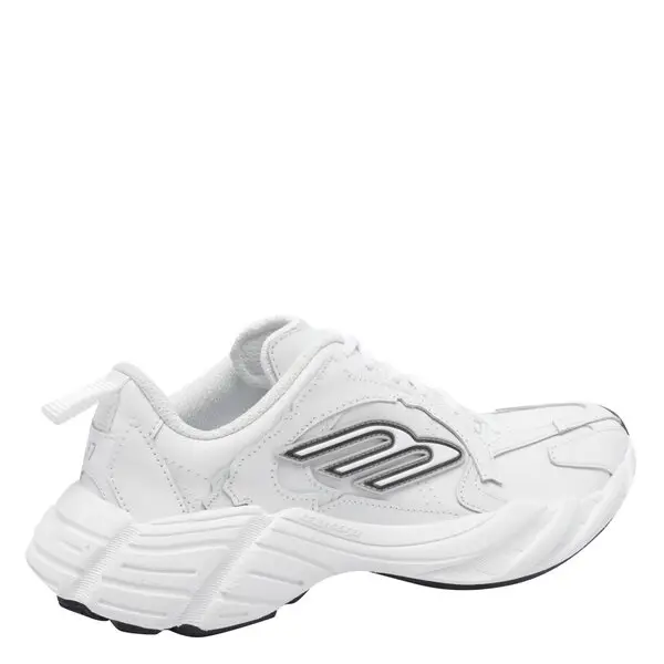 Balenciaga Monday Lace-up Leather Sneakers - White