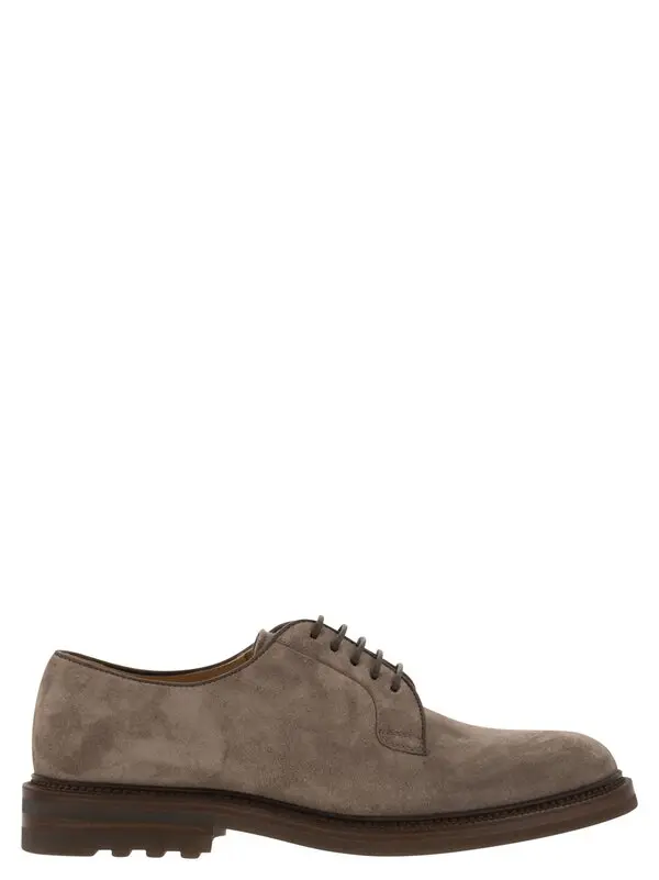 Brunello Cucinelli Suede Derby Shoes - Multicolor