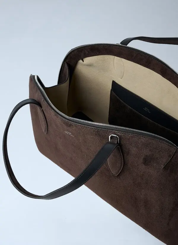 TOTEME Suede Day Tote Bag - Brown