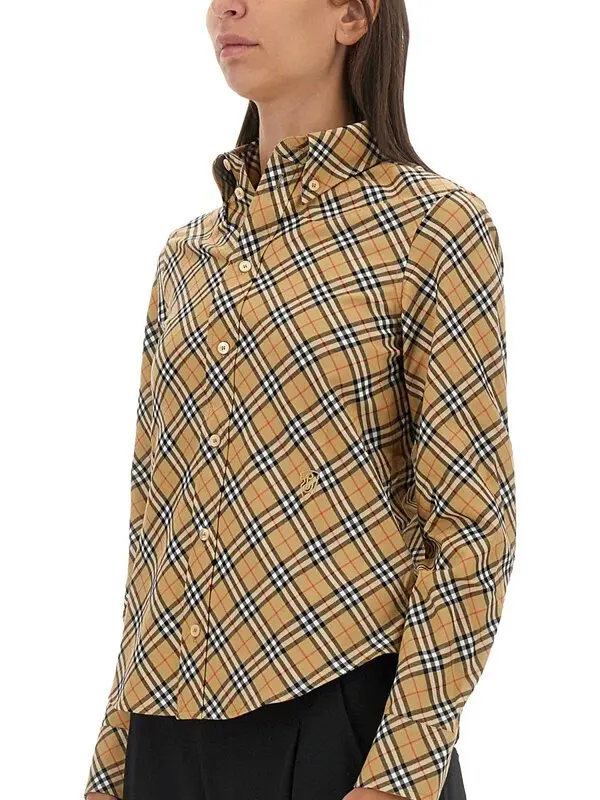 Burberry Slim Fit Cotton Check Shirt - Multicolor