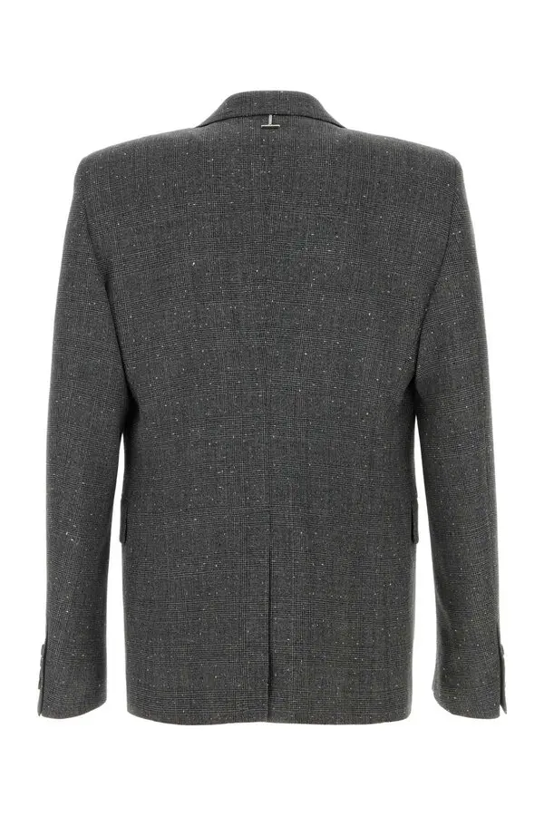 Alexander McQueen Embroidered Glencheck Blazer