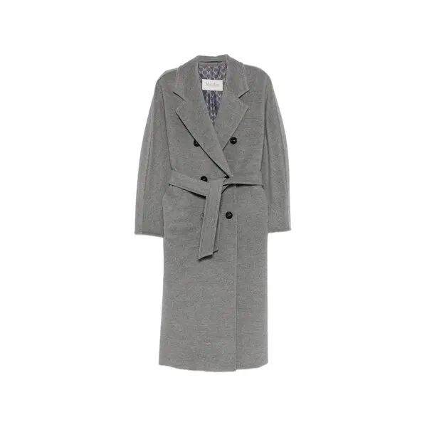 Max Mara Double-breasted Belted Coat - Gray