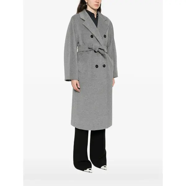 Max Mara Double-breasted Belted Coat - Gray