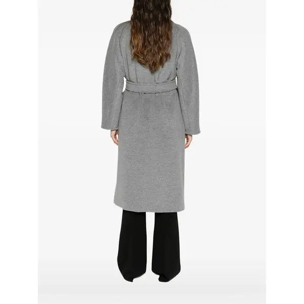 Max Mara Double-breasted Belted Coat - Gray