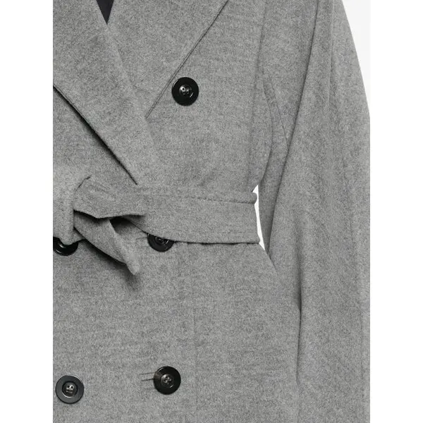 Max Mara Double-breasted Belted Coat - Gray