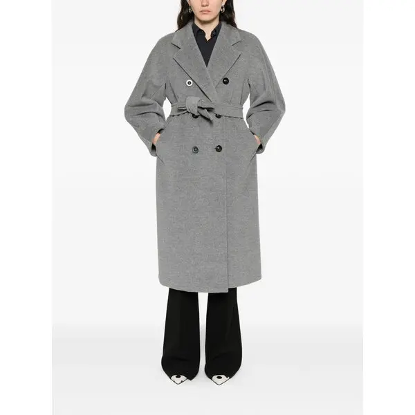 Max Mara Double-breasted Belted Coat - Gray