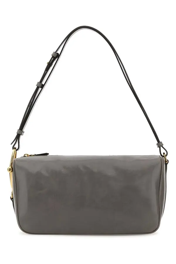 Gucci Calfskin Leather Shoulder Bag - Gray