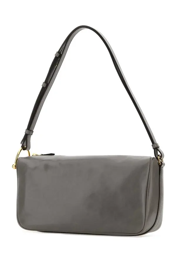 Gucci Calfskin Leather Shoulder Bag - Gray