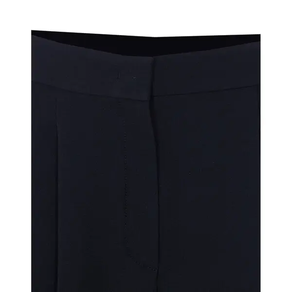 Fendi Wool Silk High-waist Wide Leg Pleated Trousers