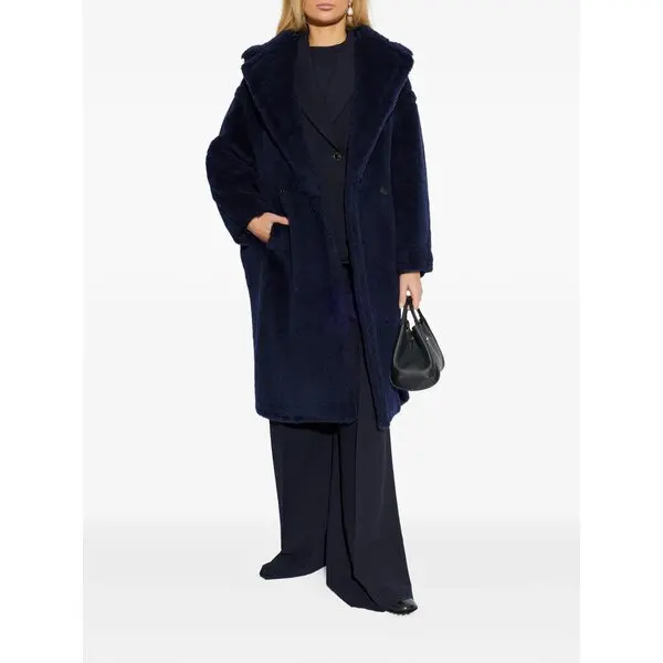 Max Mara Fitted Double-breasted Jacket With Gold-tone Buttons - Blue
