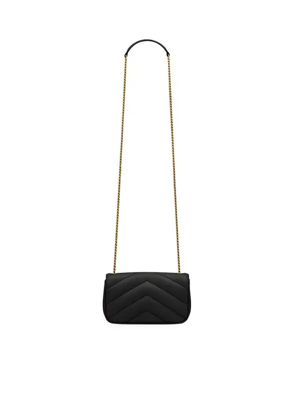 Saint Laurent Loulou Mini Lambskin Bag - Black