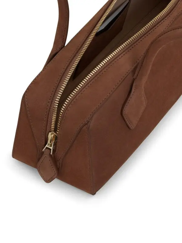 Alaïa Le Teckel Medium Bag In Nubuck Calfskin - Brown