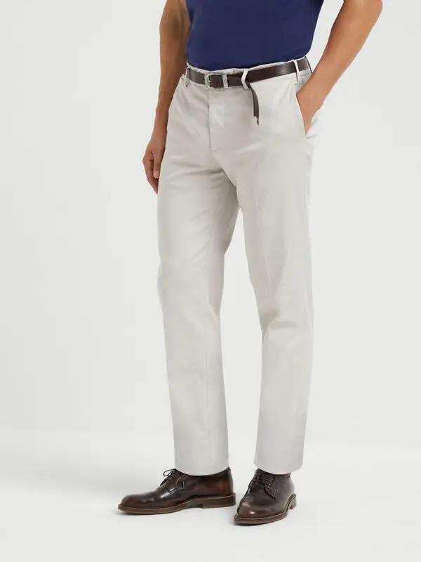 Brunello Cucinelli Cotton Trousers - Multicolor