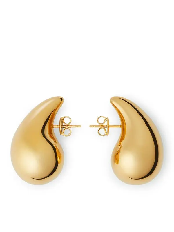 Bottega Veneta Small Drop Earrings In Yellow Gold - Multicolor