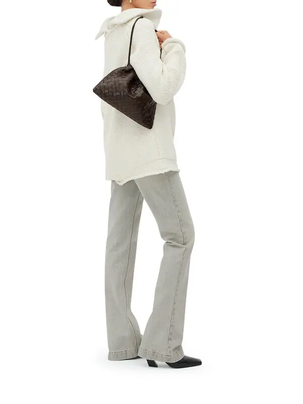 Bottega Veneta Pochette Dustbag In Woven Calfskin - Multicolor