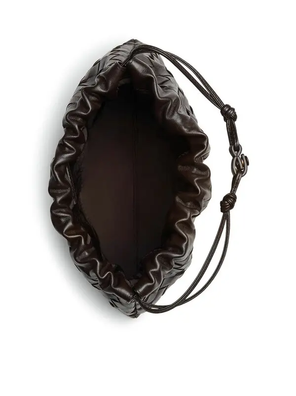 Bottega Veneta Pochette Dustbag In Woven Calfskin - Multicolor