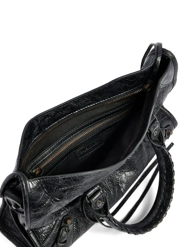 Balenciaga Small Arena Storico Lambskin Top Handle Bag - Black