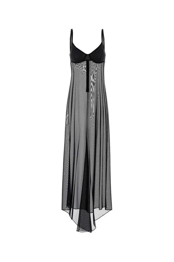 Balenciaga Stretch Tulle Naked Dress - Black