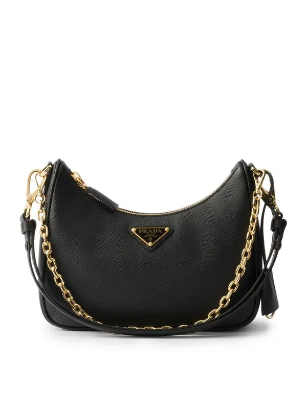 Prada Re-edition Mini Bag In Saffiano Leather - Black