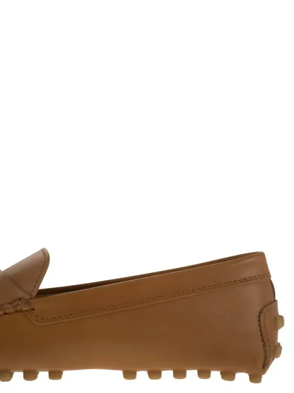 TOD'S Leather Moccasin With Rubber Sole - Multicolor