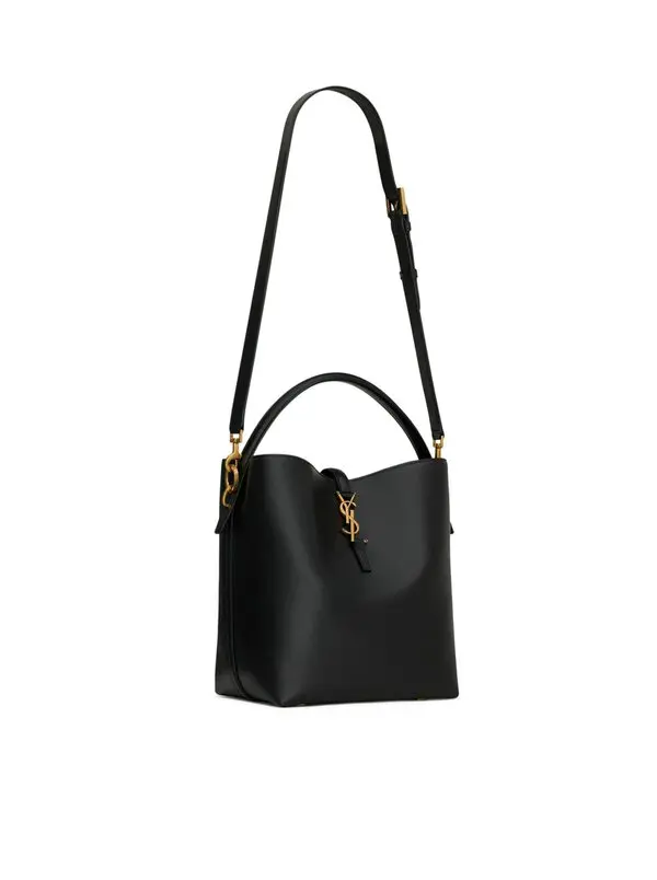 Saint Laurent The 37 In Polished Leather - Black