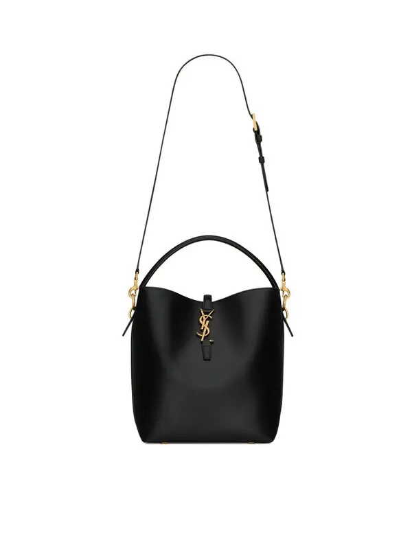 Saint Laurent The 37 In Polished Leather - Black