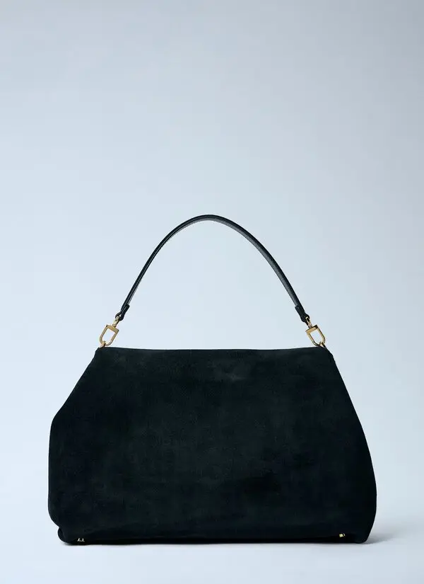 TOTEME T-lock Suede Satchel Bag