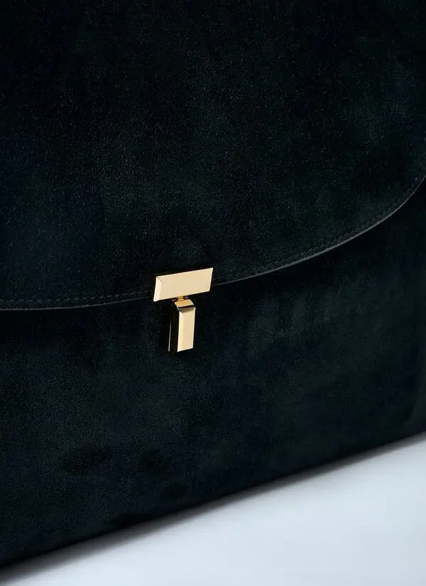 TOTEME T-lock Suede Satchel Bag