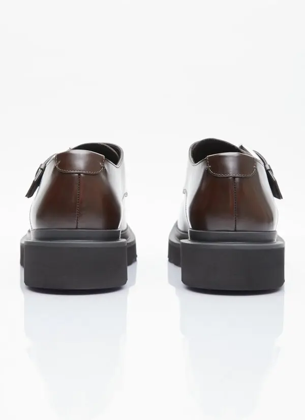 Dolce & Gabbana Brushed Leather Monk Strap Shoes