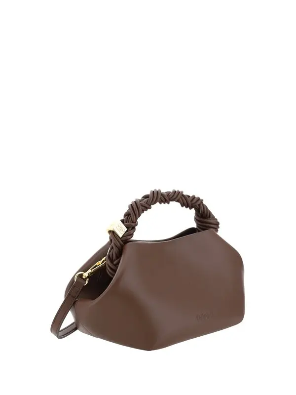 GANNI Small Hexagonal Handbag With Braided Top Handle And Butterfly Applique