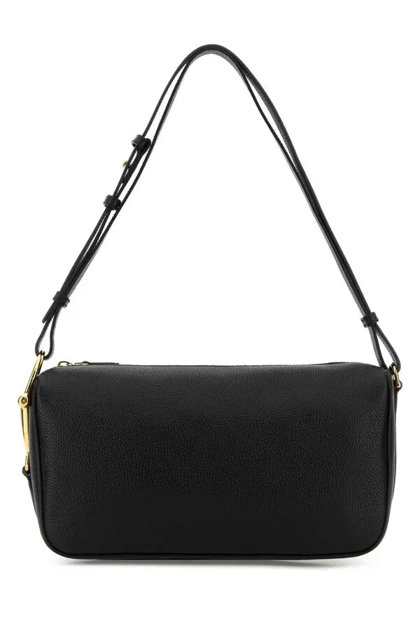 Gucci Leather Half Horsebit Shoulder Bag - Black