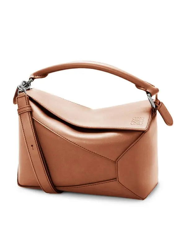 Loewe Small Puzzle Edge Bag In Classic Calfskin Leather - Tan