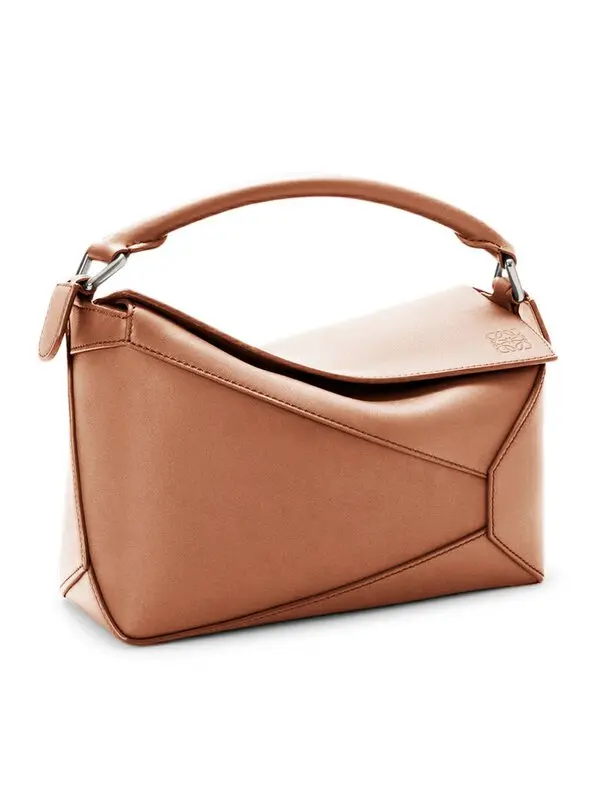 Loewe Small Puzzle Edge Bag In Classic Calfskin Leather - Tan
