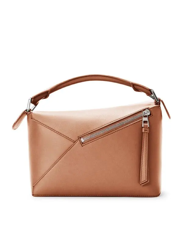 Loewe Small Puzzle Edge Bag In Classic Calfskin Leather - Tan